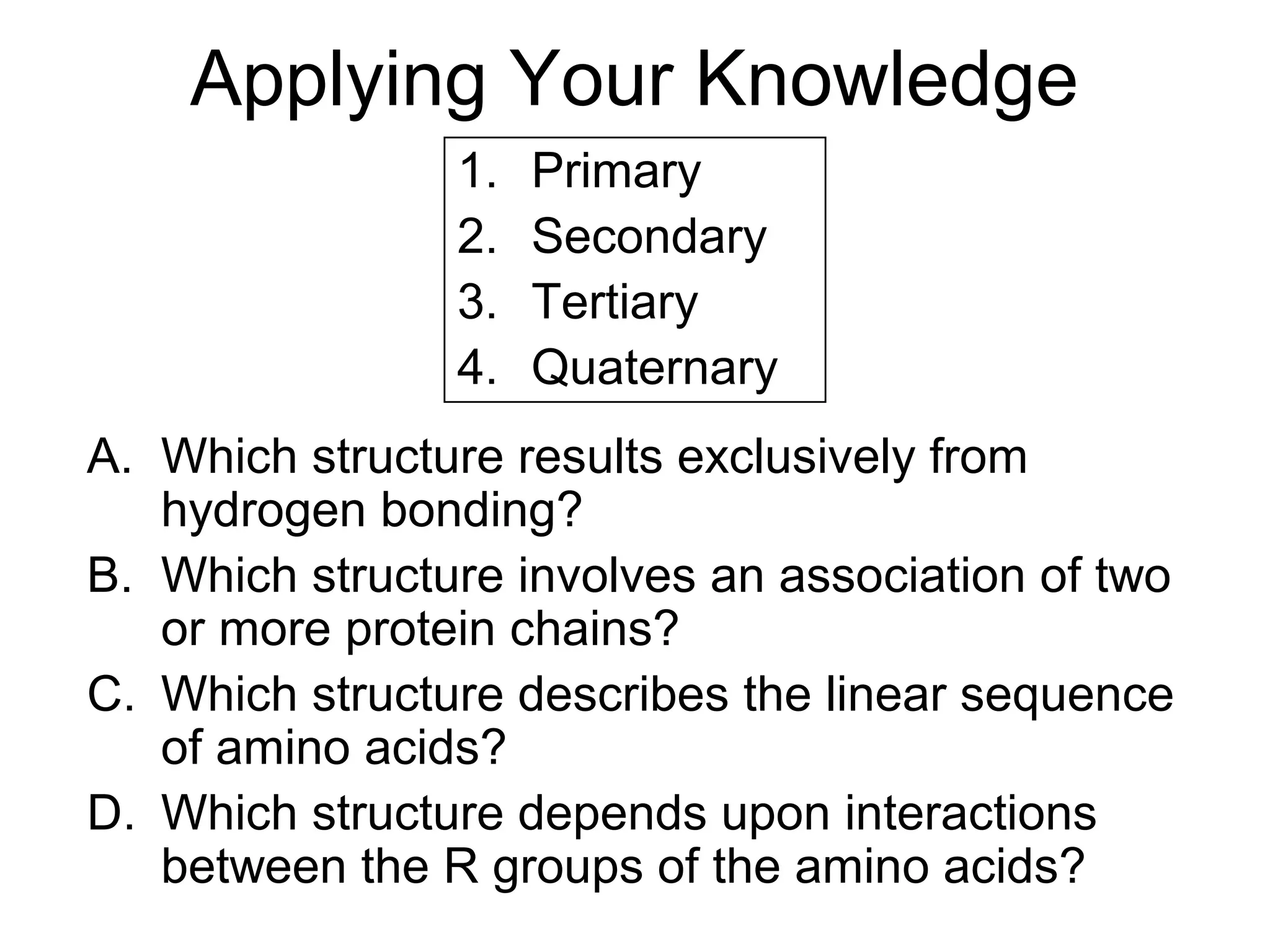 Protein structure levels | PPT