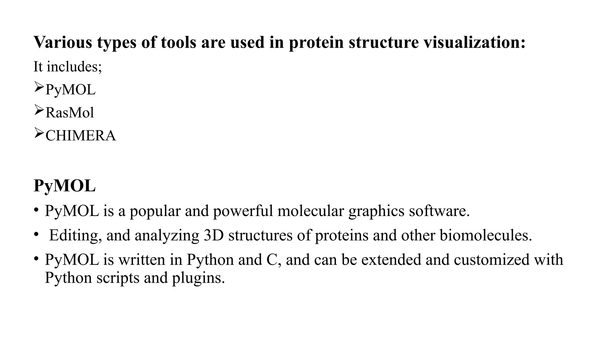 PROTEIN STRUCTURE VISUALIZATION AND COMPARISION S. Madhumitha ...