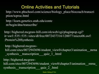 Protein synthesis | PPT