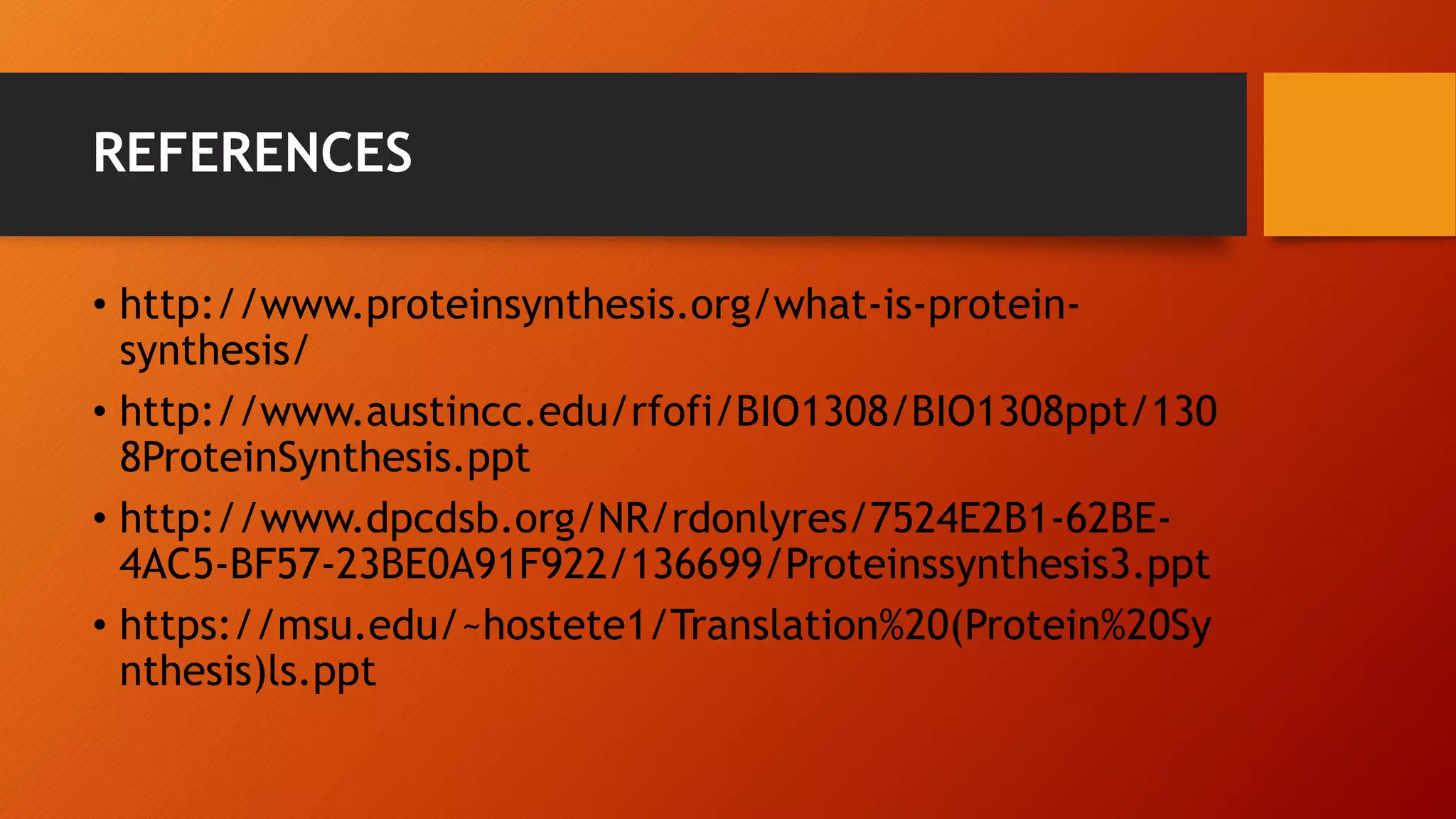 Protein Synthesis | PPTX