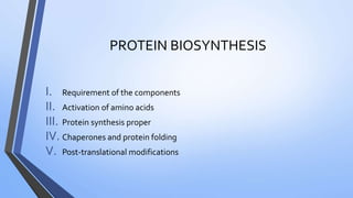 PROTEIN SYNTHESIS IN EUKARYOTES.pptx | Biological Sciences | Science