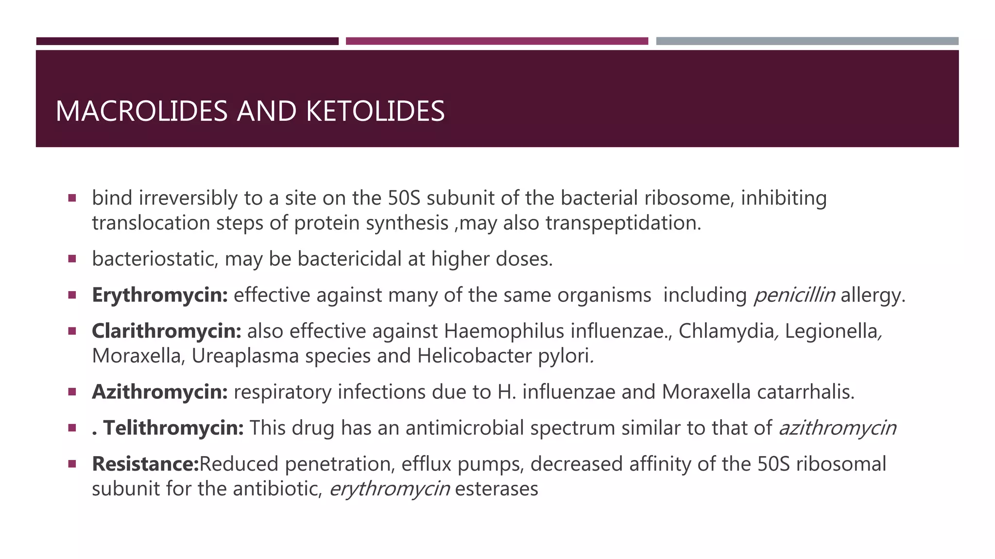 Protein synthesis inhibitor antibiotics | PPTX
