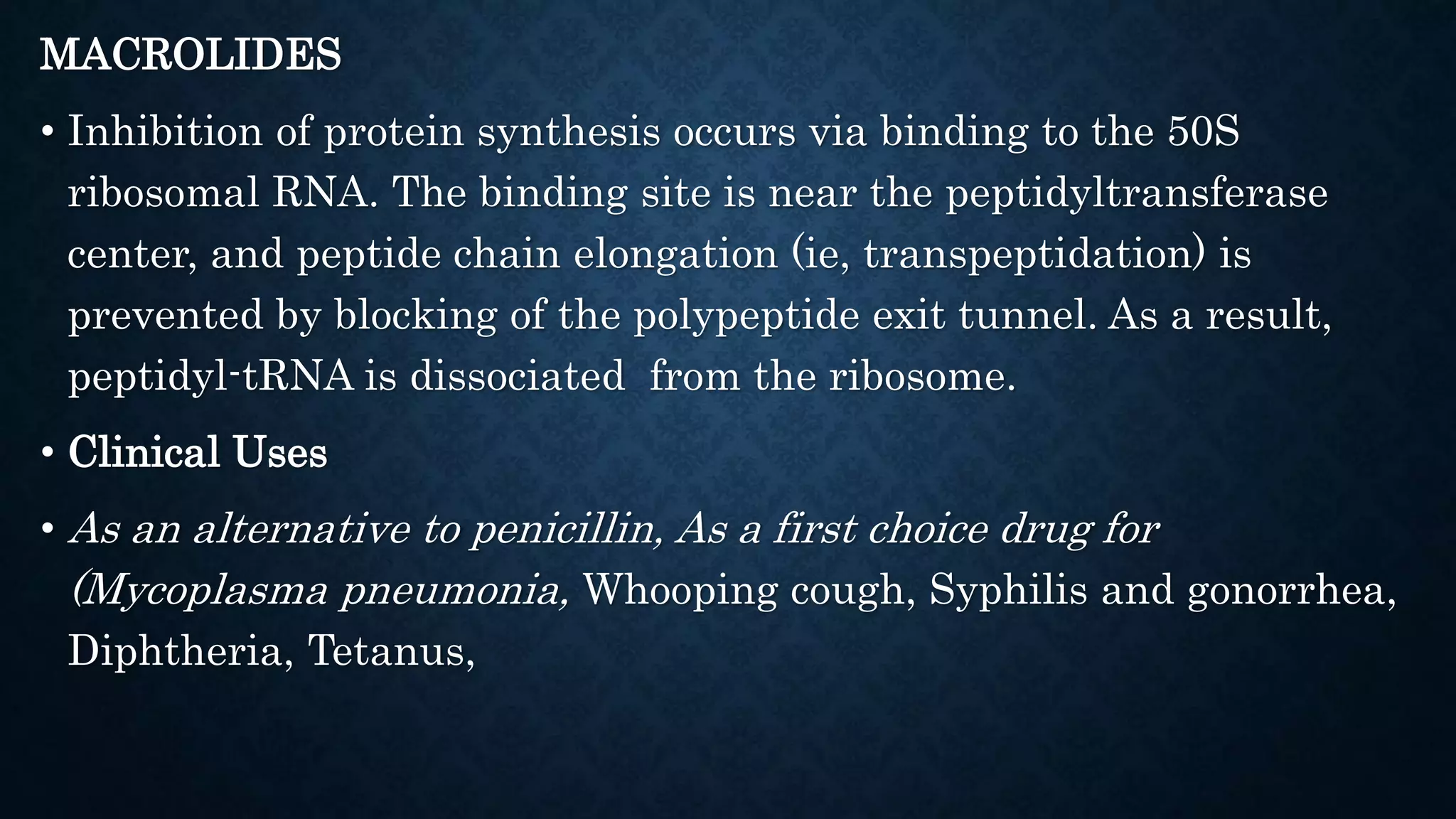 Protein synthesis inhibitors [autosaved] | PPTX
