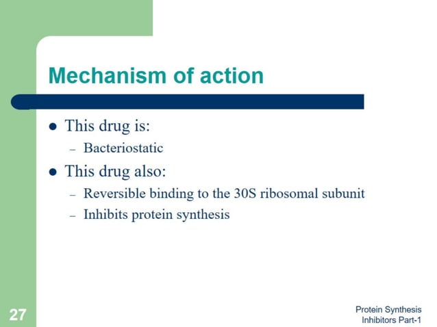 Protein synthesis inhibitors part 1 | PPT