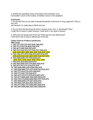 Protein synthesis lab | DOC