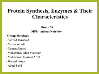 Protein Synthesis, enzymes chart PPT.pptx