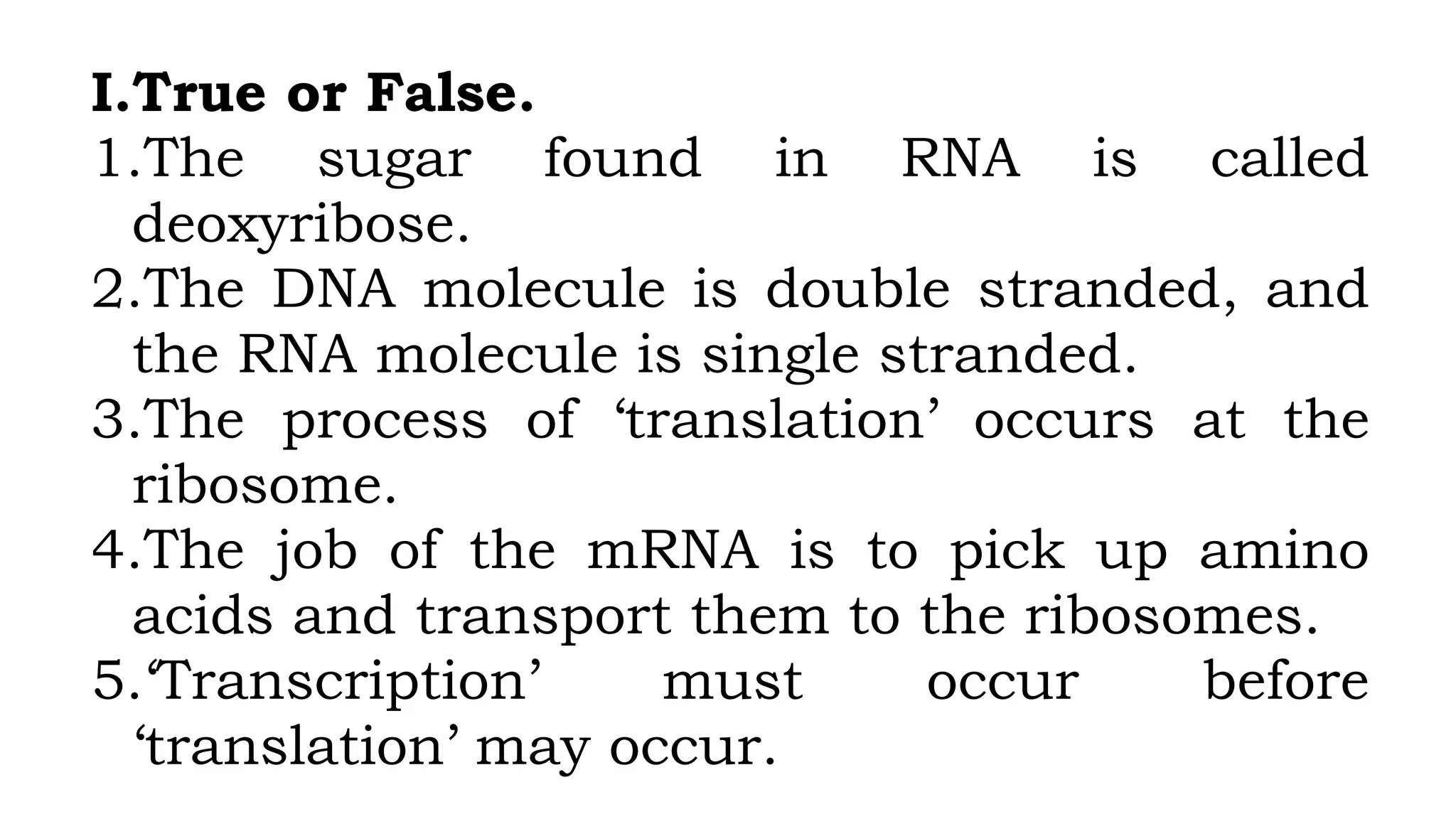Grade 10 Quarter 4 Protein Synthesis Quiz.pptx