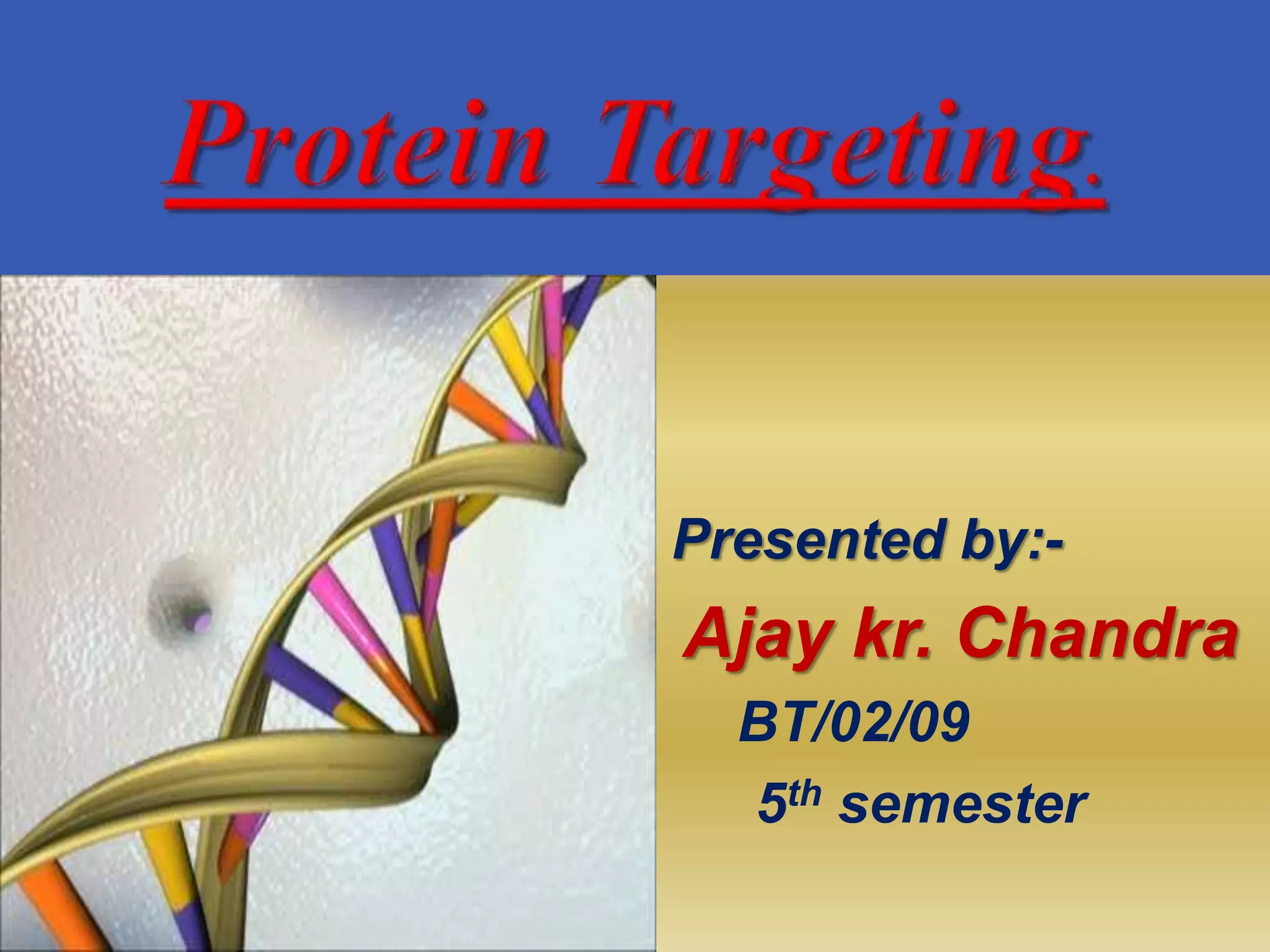 Protein targeting ajay | PPTX