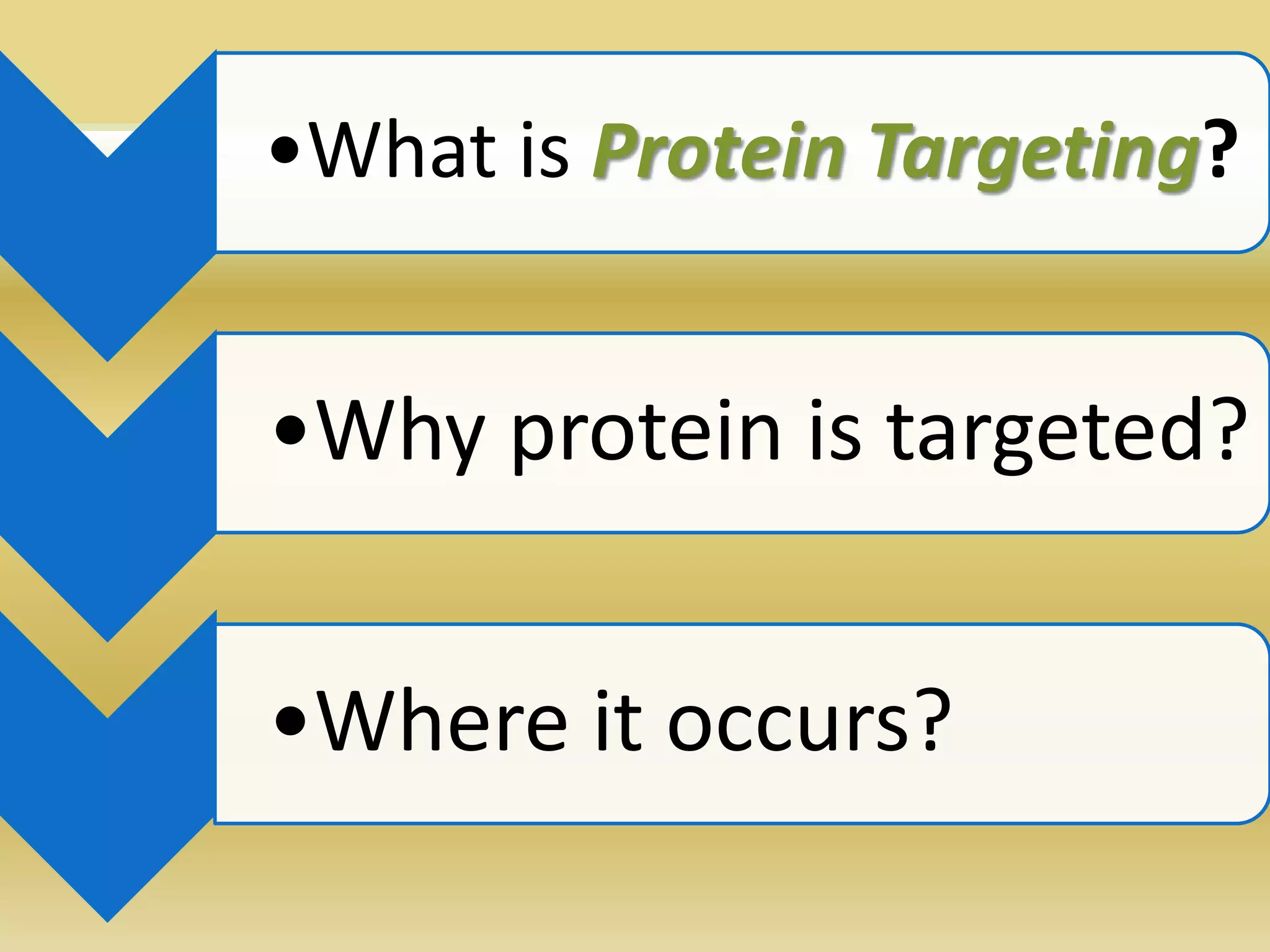 Protein targeting ajay | PPTX