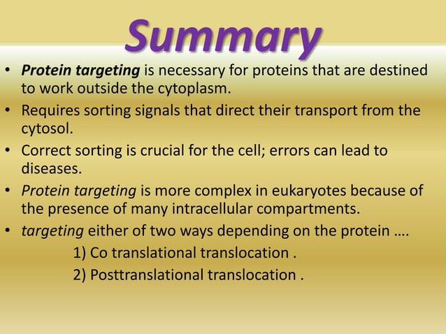 Protein targeting ajay | PPTX