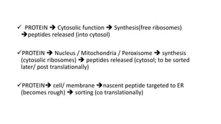 Protein targeting(vani ma'am)291020 | PPTX