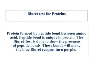 Protein test | PPT