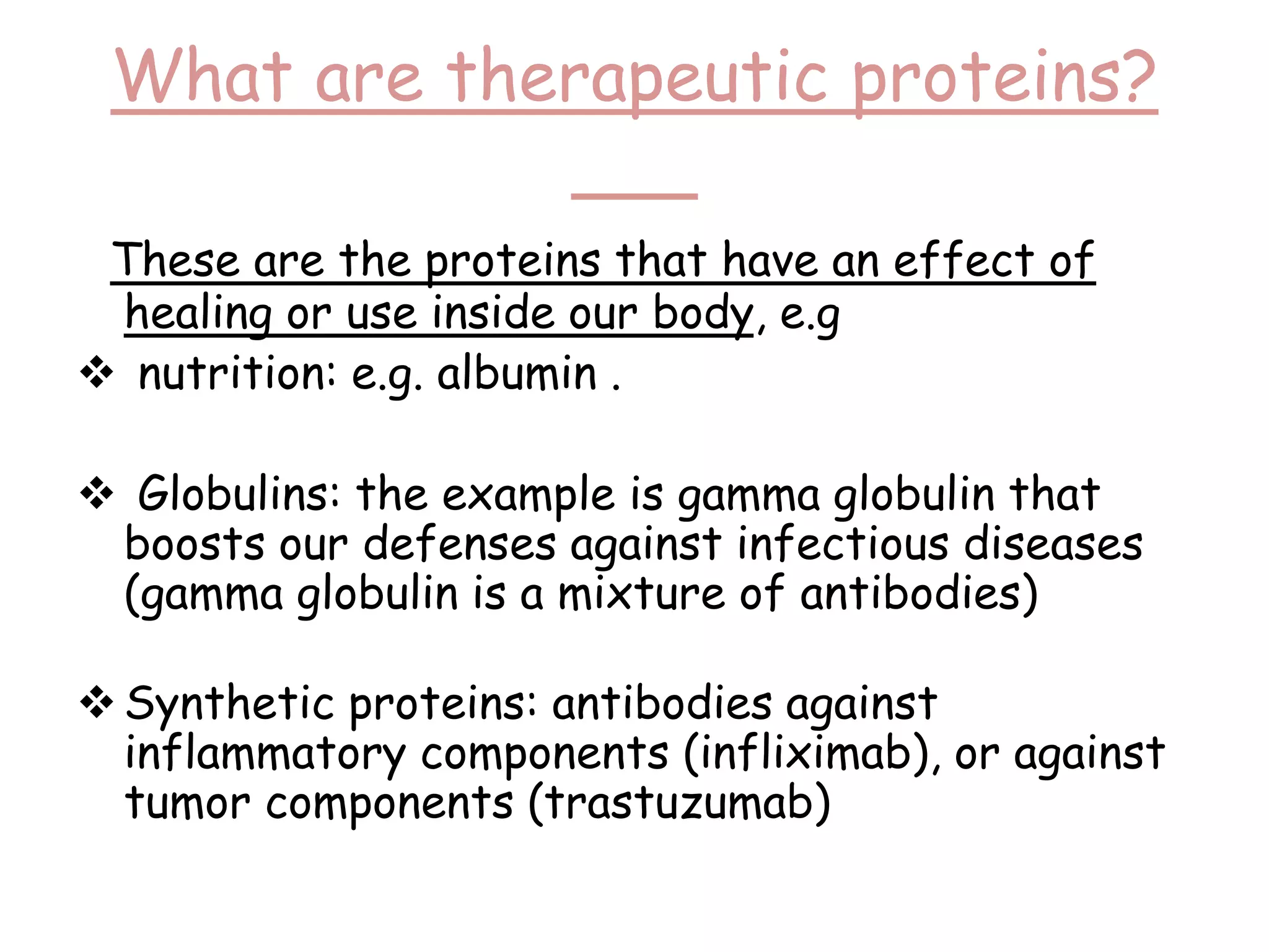Protein therapeutics | PPTX