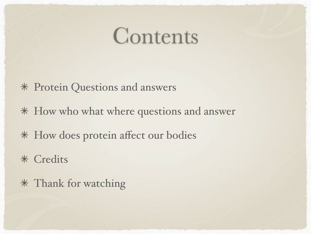 Protein questions and answers | PPT