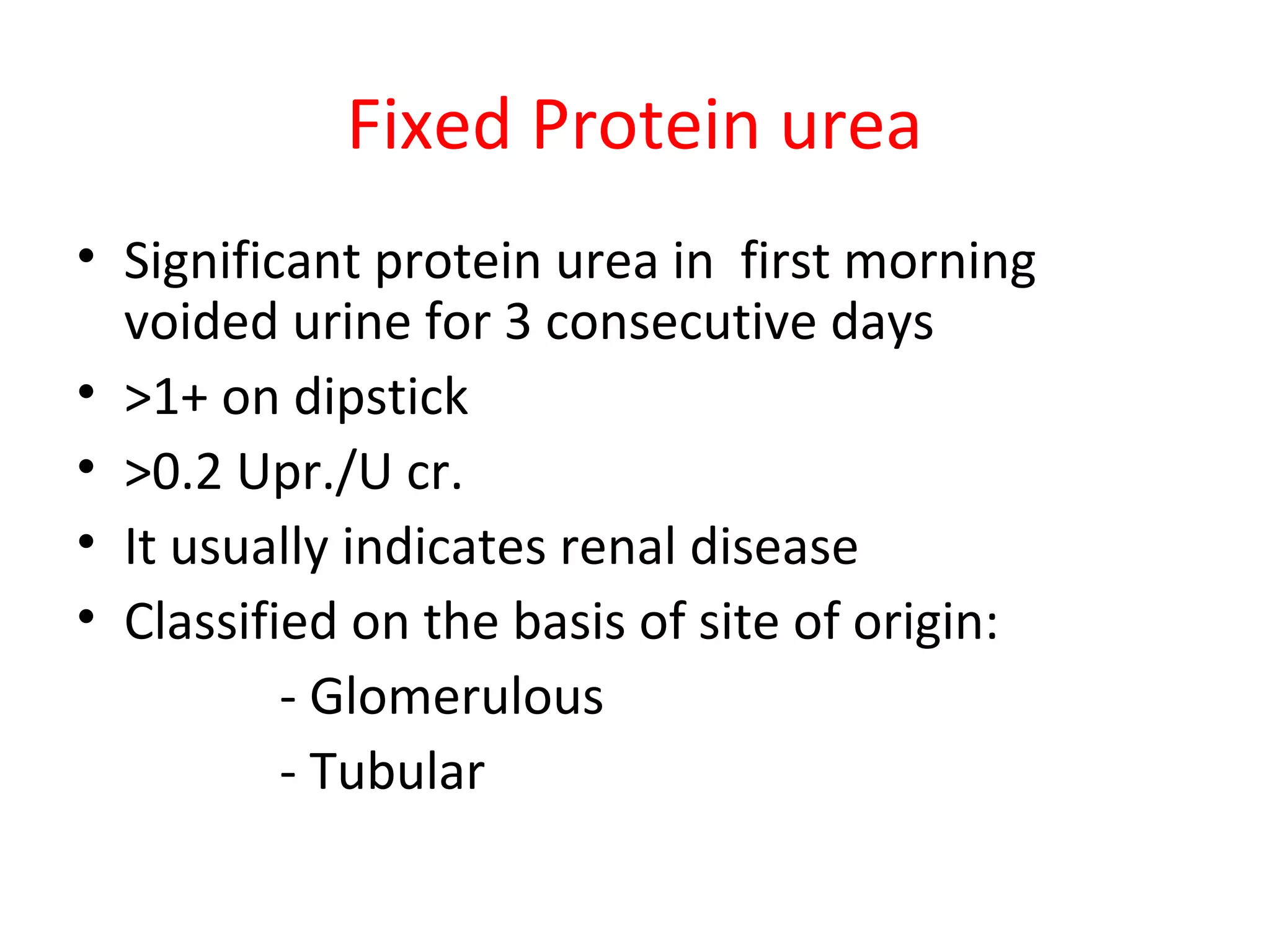 Proteinurea & nephrotic syndrome | PPT
