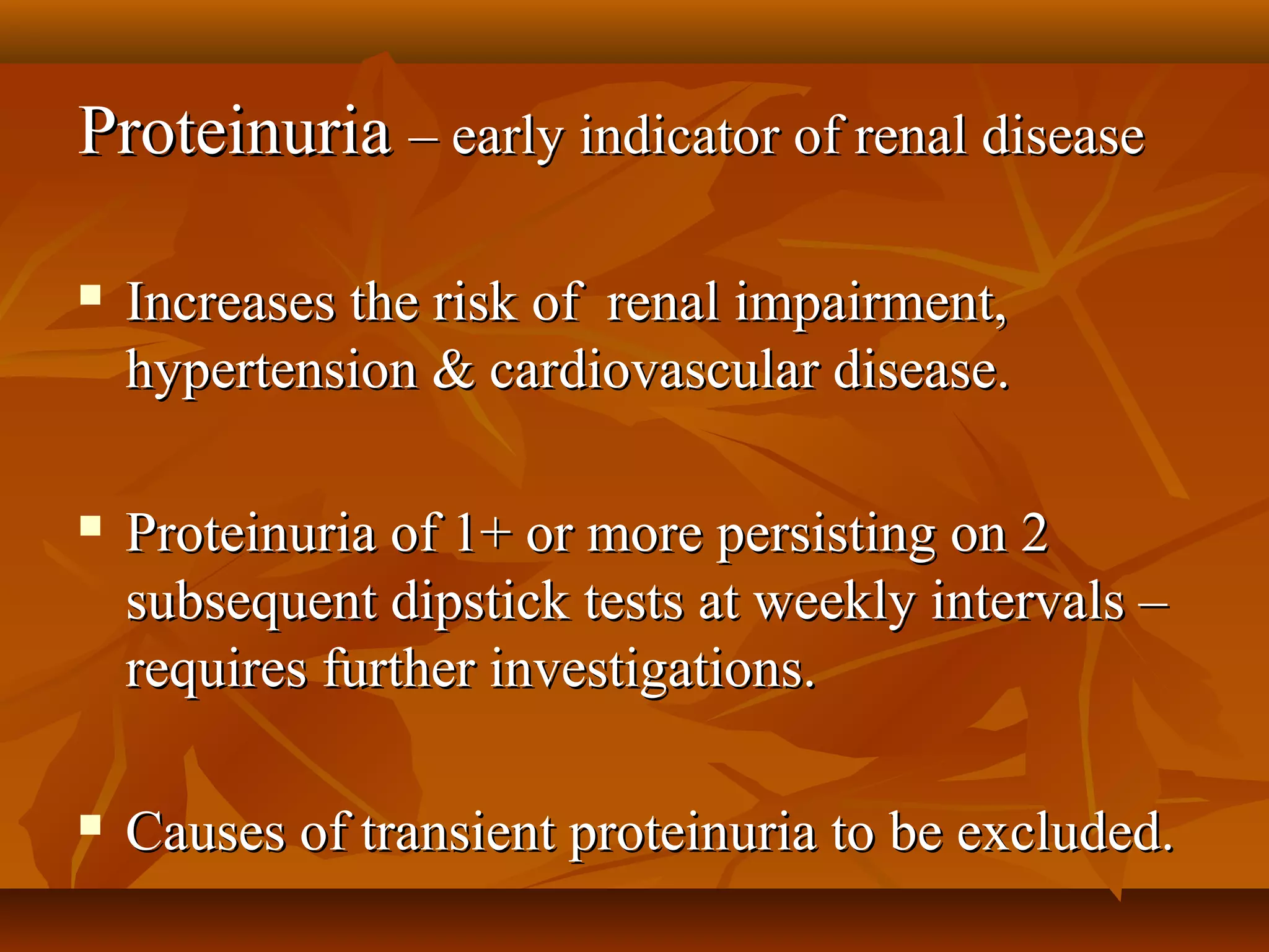 Proteinuria | PPT
