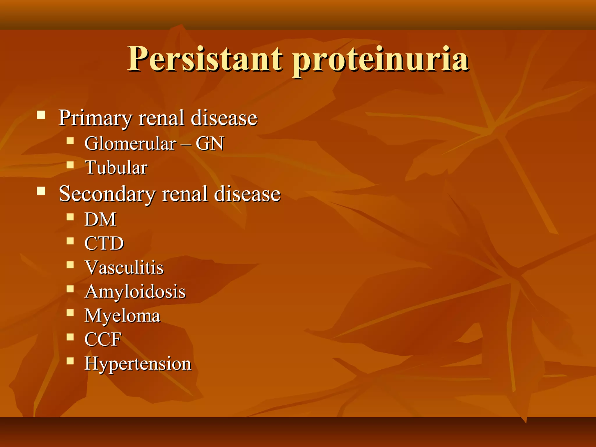 Proteinuria | PPT