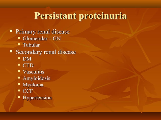 Proteinuria | PPT