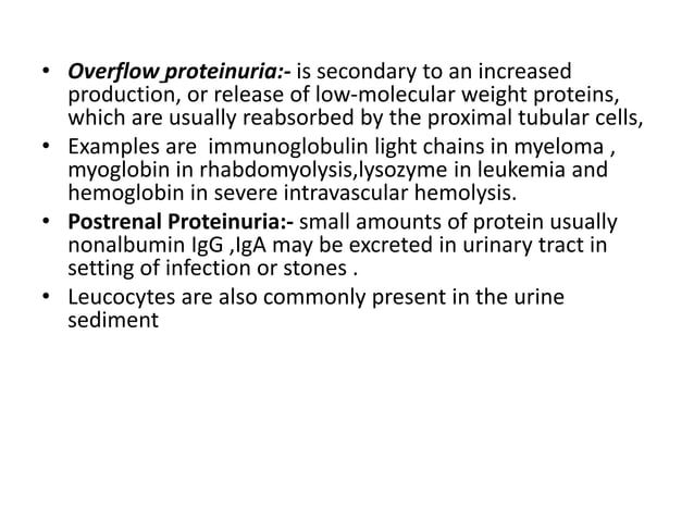 Proteinuria Evaluation | PPT