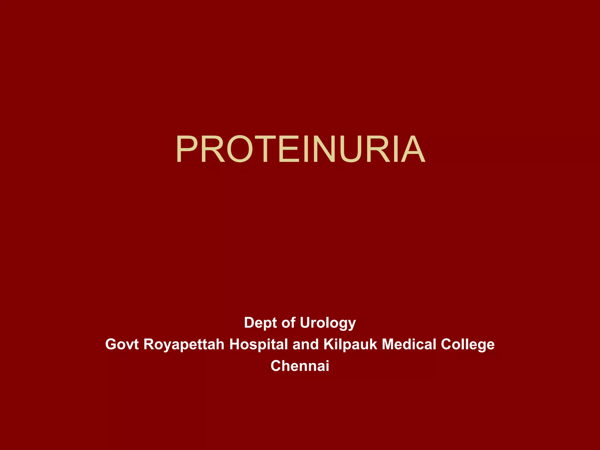 Proteinuria | PDF