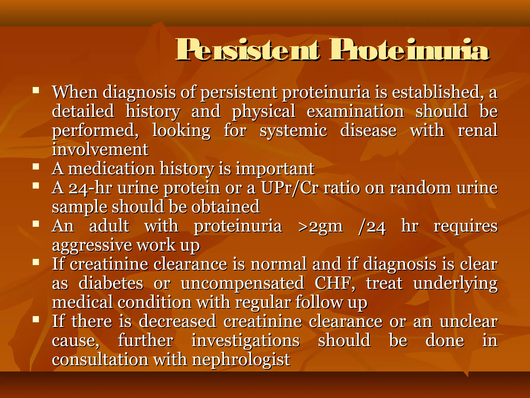 Proteinuria how to approach final | PPT