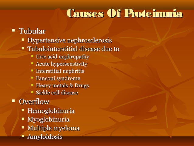Proteinuria how to approach final | PPT | Blood Disorders | Diseases ...