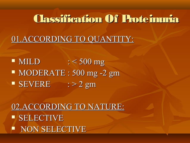 Proteinuria how to approach final | PPT | Blood Disorders | Diseases ...