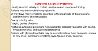 Proteinuria sobh | PPTX | Blood Disorders | Diseases and Conditions