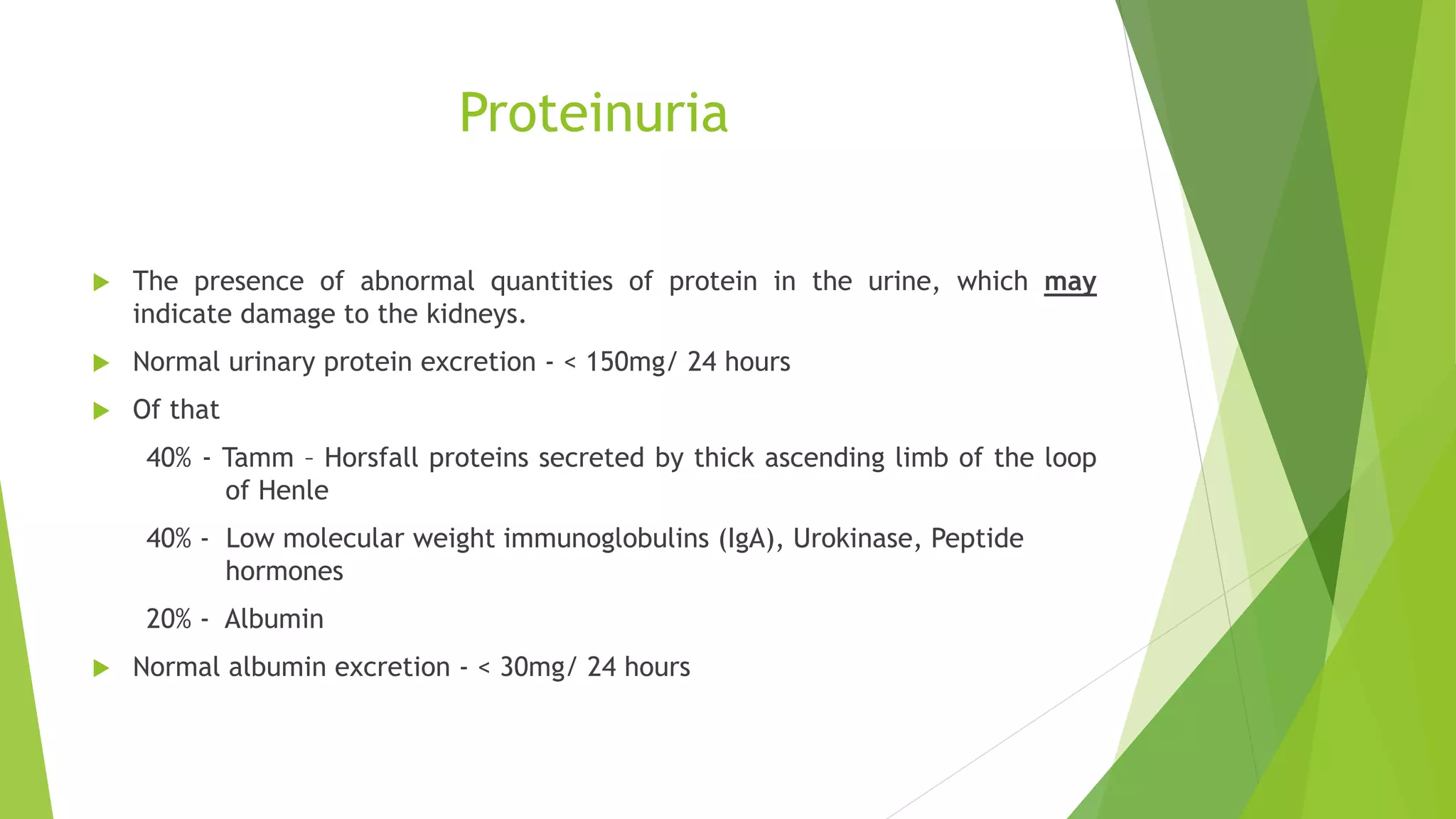 Proteinuria in adults | PPTX