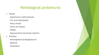 Proteinuria in adults | PPTX