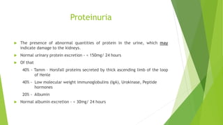 Proteinuria in adults | PPTX