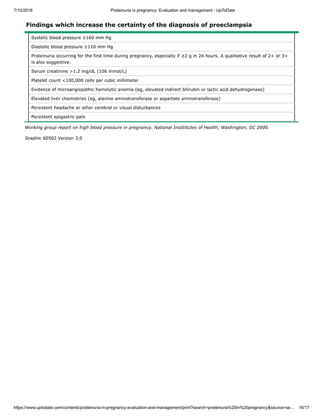Proteinuria in pregnancy: evaluation and management up-todate 2018 ...
