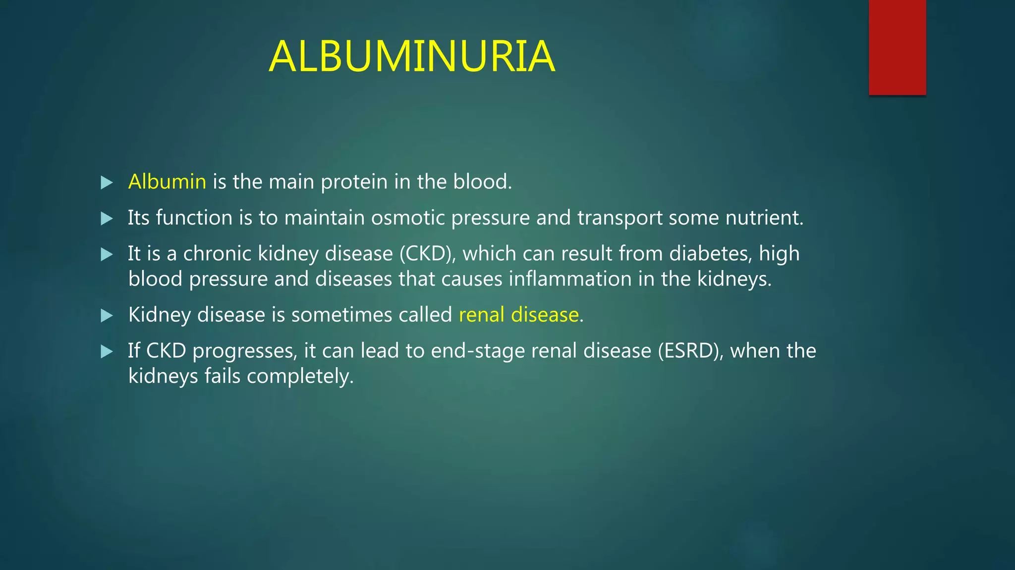 Proteinuria presentation | PPTX