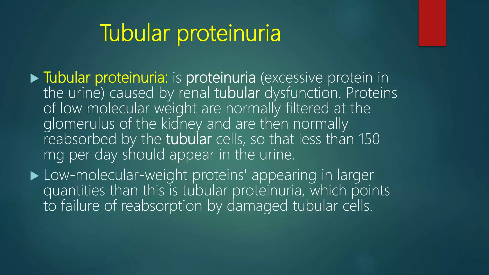 Proteinuria presentation | PPTX