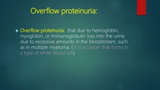 Proteinuria presentation | PPTX | Medical Health