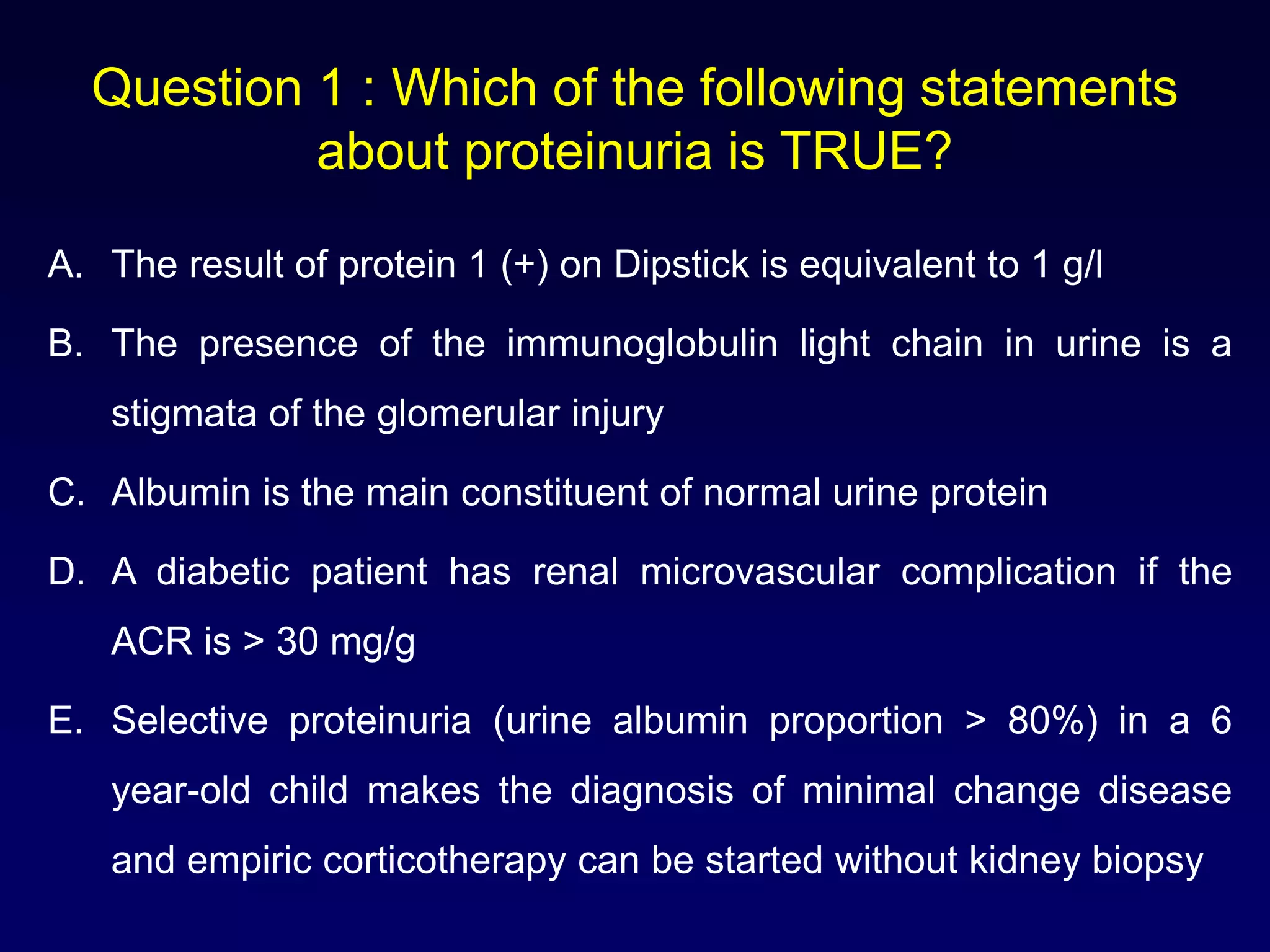 APPROACH TO PROTEINURIA | PPTX