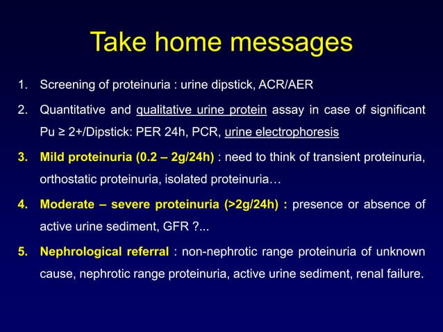 APPROACH TO PROTEINURIA | PPTX