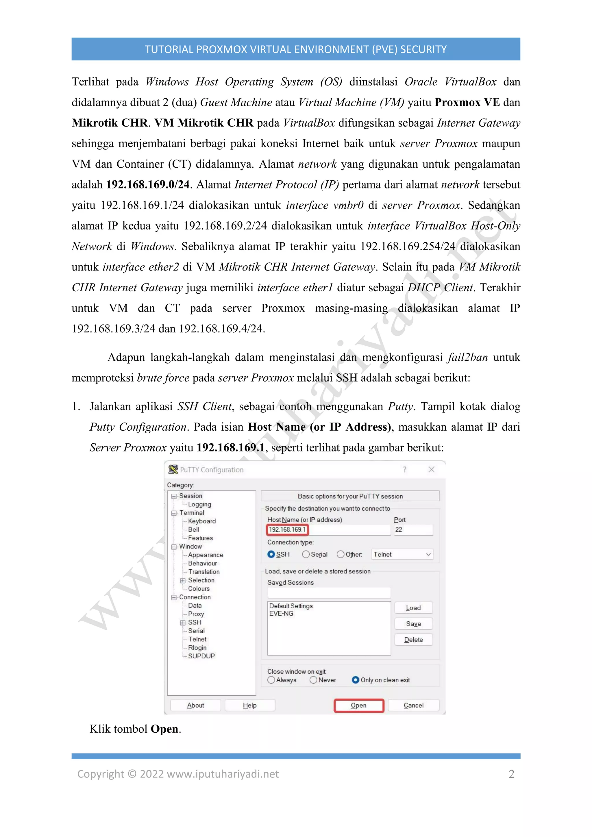 Proteksi Brute Force pada Proxmox Virtual Environment (PVE) menggunakan Fail2Ban | PDF