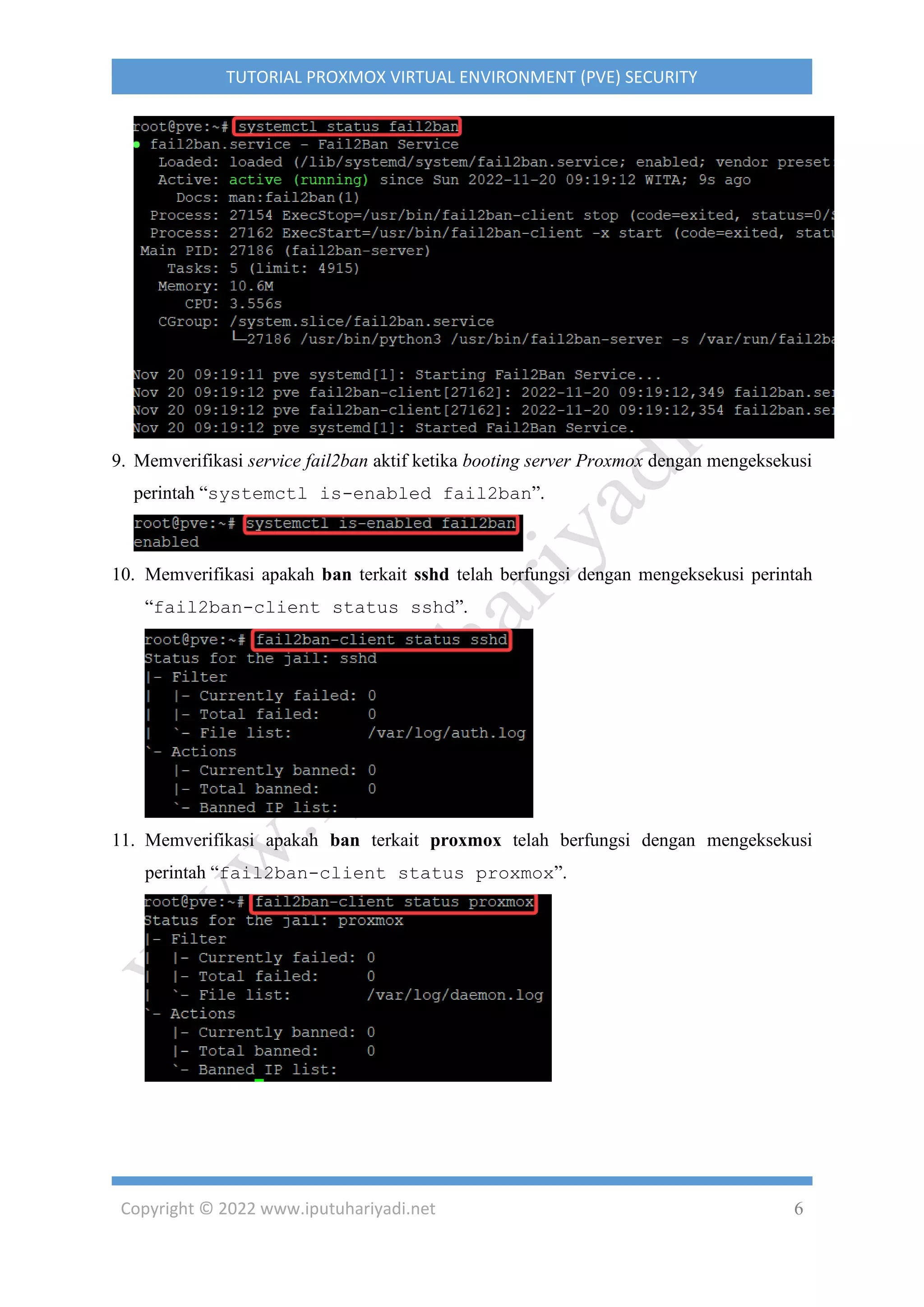Proteksi Brute Force pada Proxmox Virtual Environment (PVE) menggunakan Fail2Ban | PDF