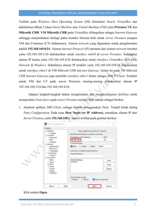 Proteksi Brute Force pada Proxmox Virtual Environment (PVE) menggunakan Fail2Ban | PDF