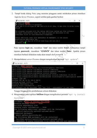 Proteksi Brute Force pada Proxmox Virtual Environment (PVE) menggunakan Fail2Ban | PDF