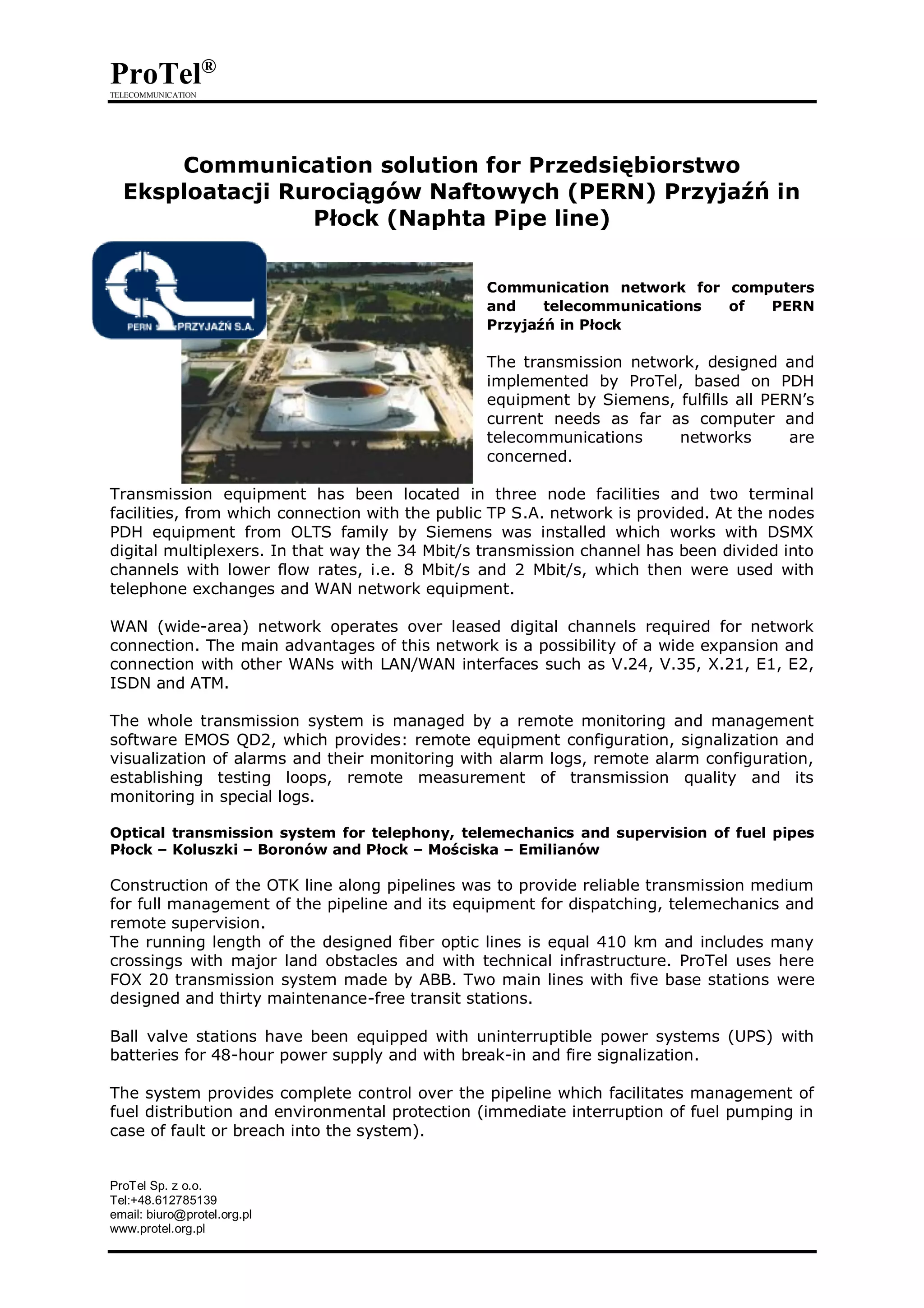 ProTel company profile | PDF