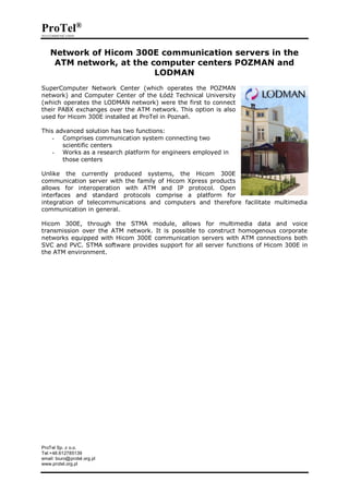 ProTel company profile | PDF | Computer Networking | Computing