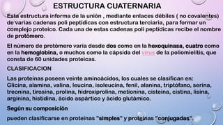 Proteínas quimica | PPTX