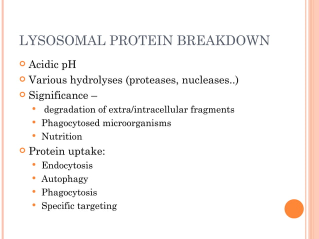 Proteolysis, protein degradation and turnover | PPT | Chemistry | Science