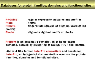 Proteome databases | PPT