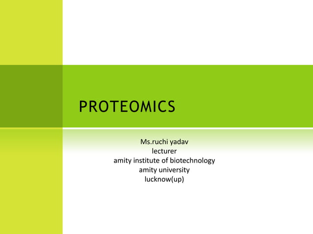 Proteomics | PPTX