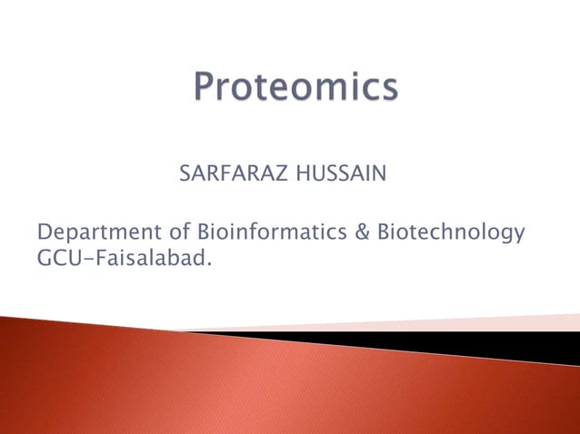 Proteomics | PPTX | Chemistry | Science