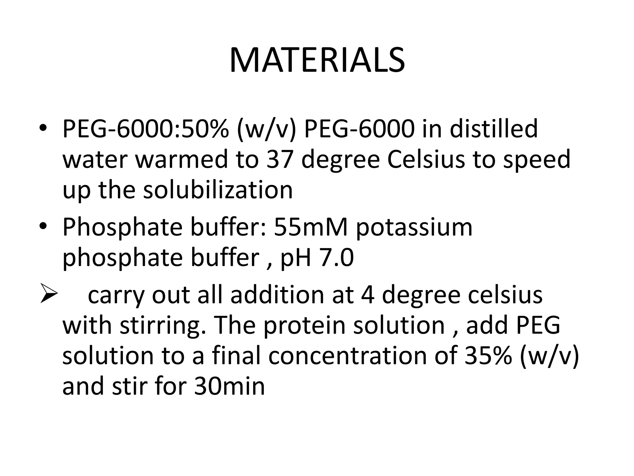 Proteomics - precipitation agents in protein purification | PPTX