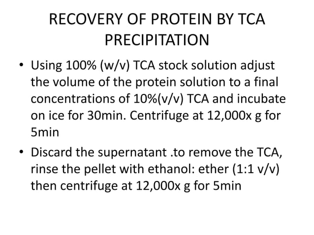 Proteomics - precipitation agents in protein purification | PPTX ...